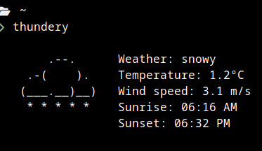GitHub - venqoi/thundery: thundery is a weather fetching cli based off ...